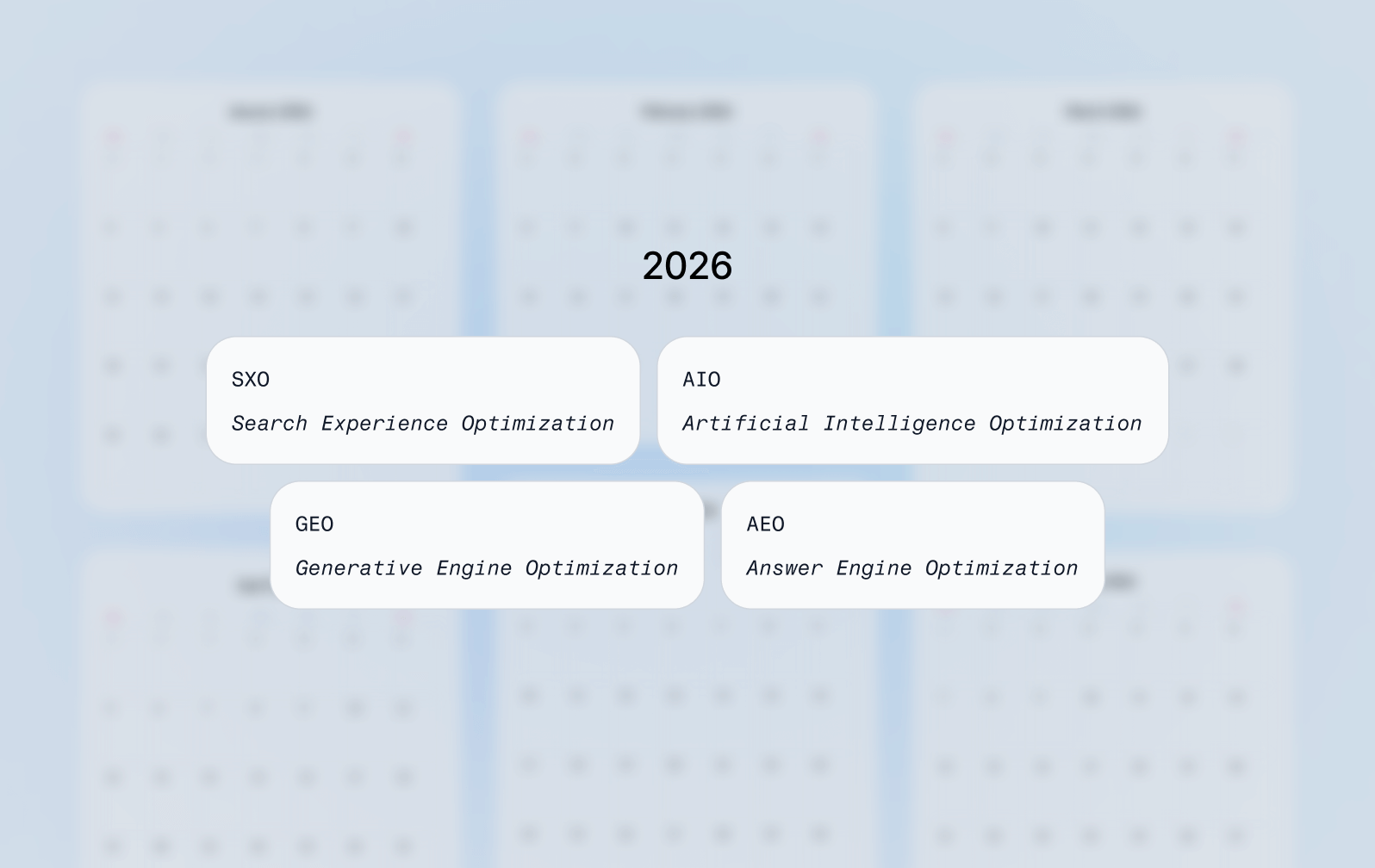 4 vrstvy SEO 2026 - Kompletní průvodce SXO, AIO, GEO, AEO pro moderní značky